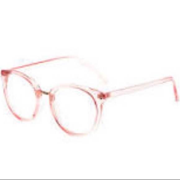 Claire's | Accessories | Round Clear Lens Frames Pink | Poshmark